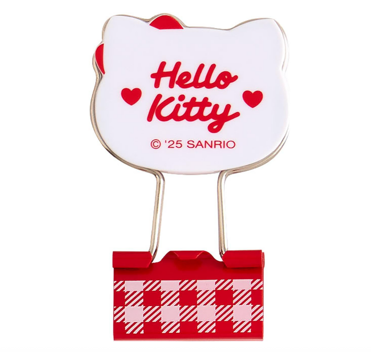 Hello Kitty Binder Clip Set Gingham Stationery Series – Megazone
