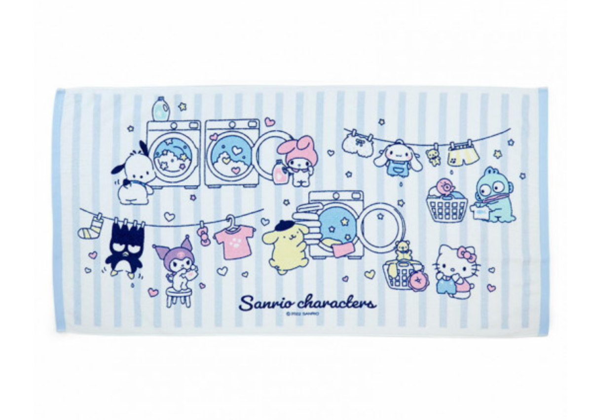 Sanrio Characters Bath Towel With Overall Print Laundry Series by Sanr ...